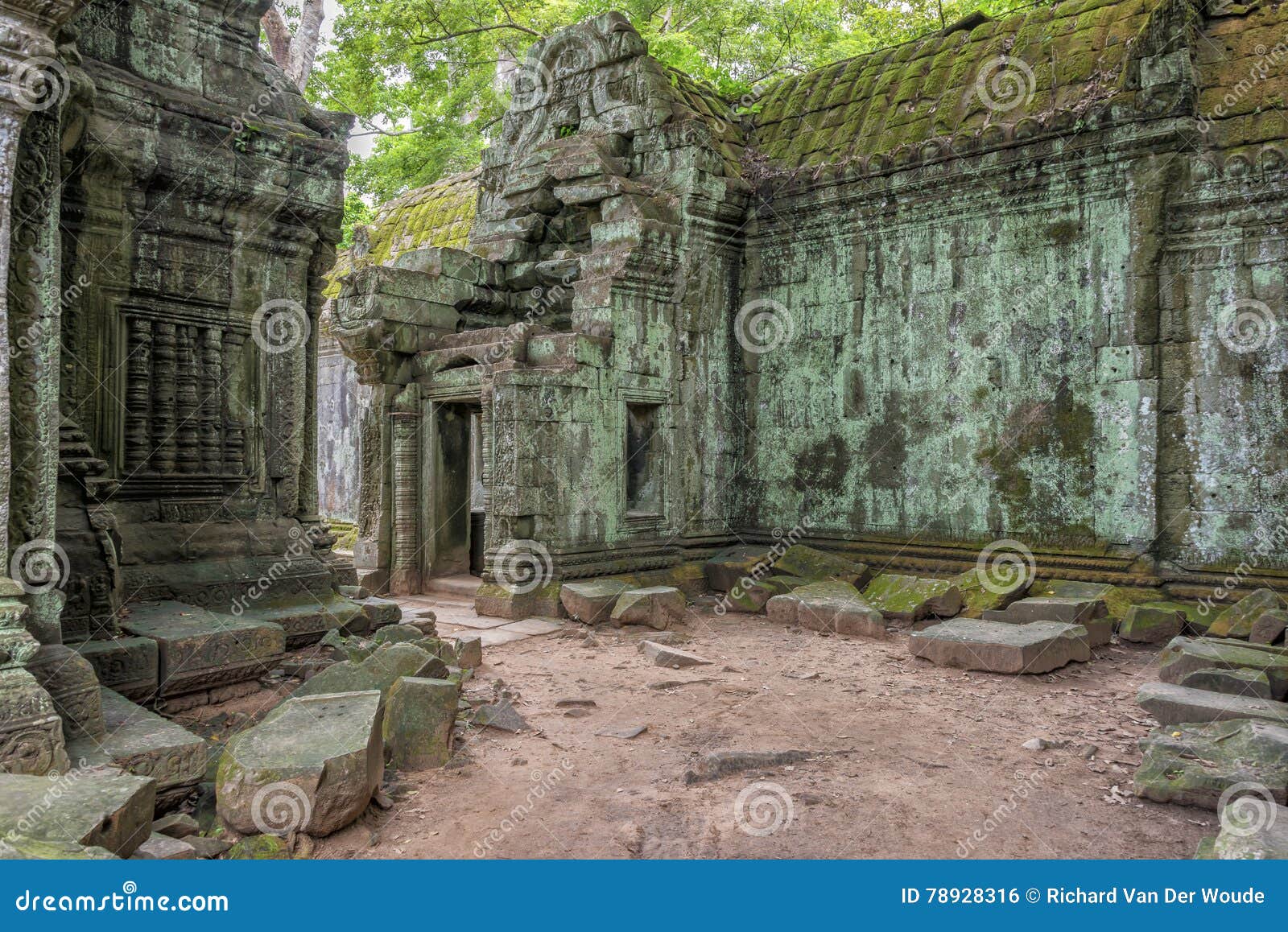 Templo De Ta Prohm, Angkor Wat, Cambodia Foto de Stock - Imagem de buda ...