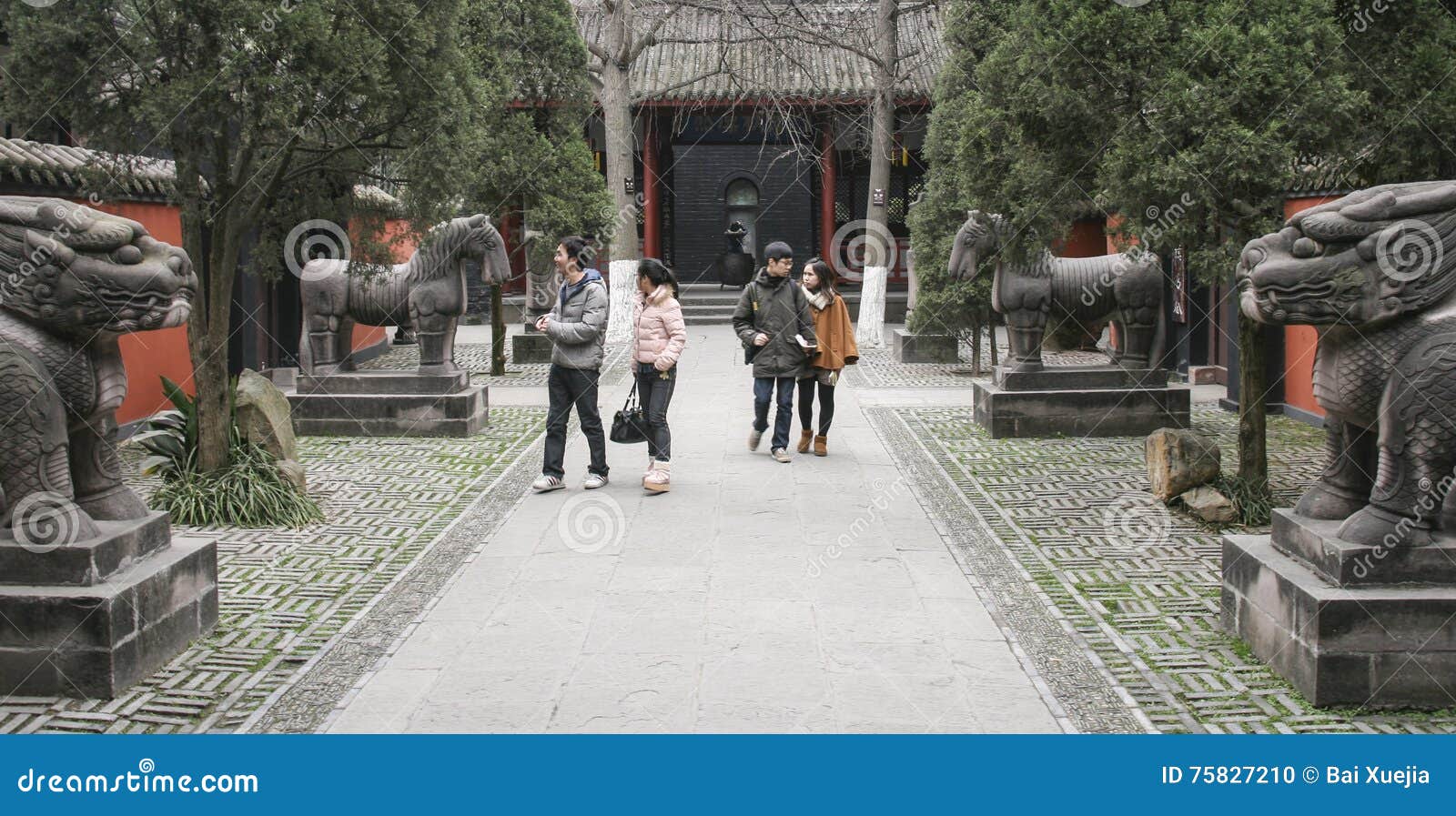 Templo De Wuhou Em Chengdu, Porcelana Imagem Editorial - Imagem de ...