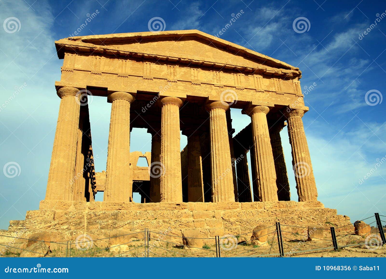 Templo Grego De Concordia, Agrigento - Italy Foto de Stock - Imagem de ...