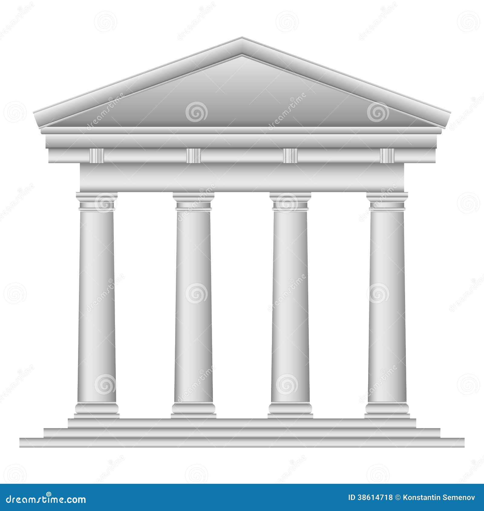 Templo romano toscano ilustración del vector. Ilustración de detalle ...
