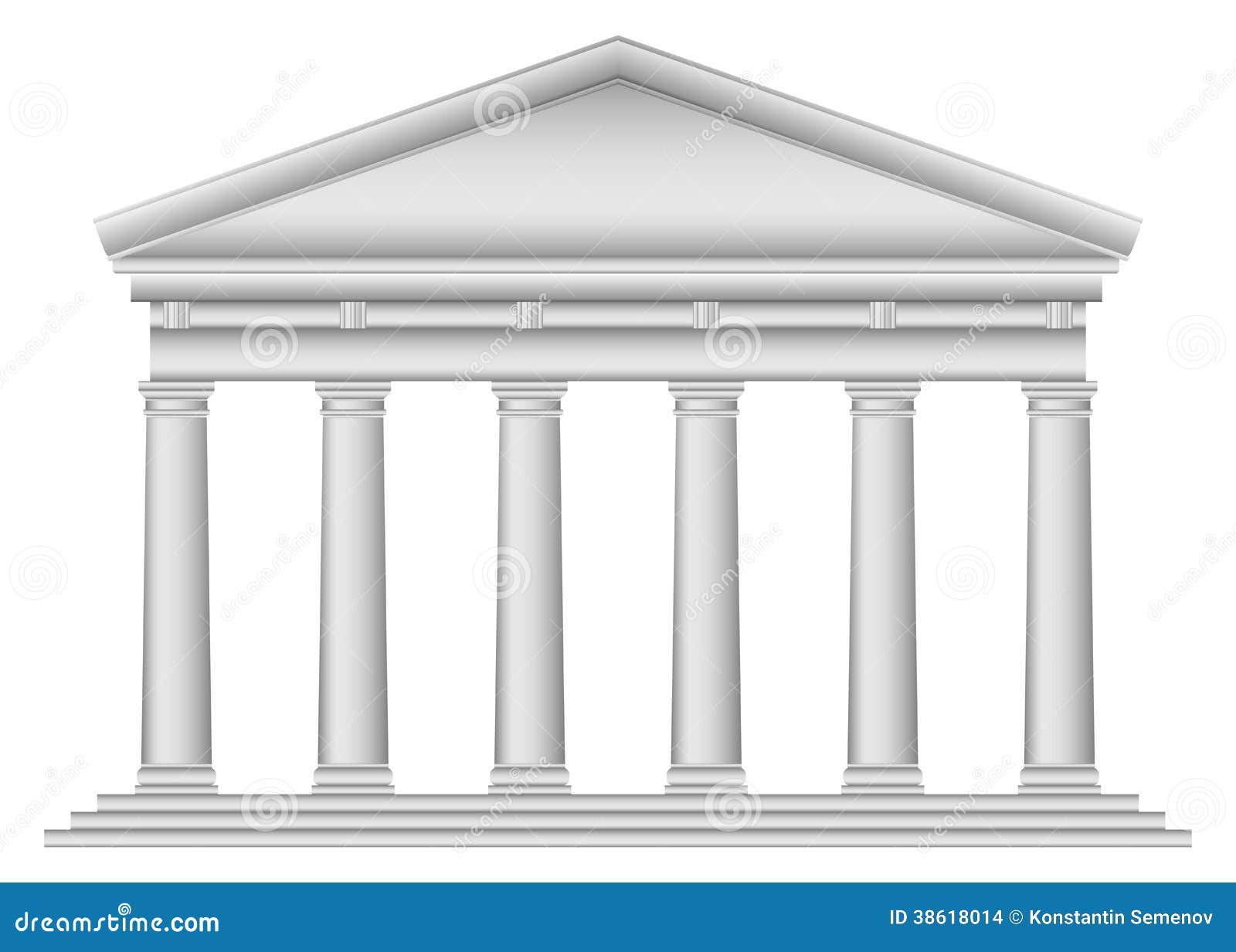 Templo romano toscano stock de ilustración. Ilustración de estabilidad ...