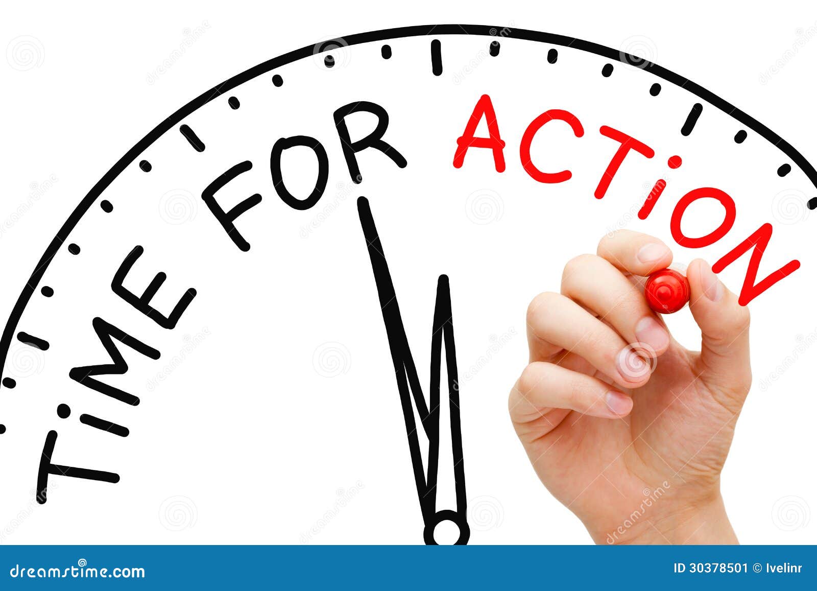 Tempo per azione immagine stock. Immagine di mano, sfida - 30378501