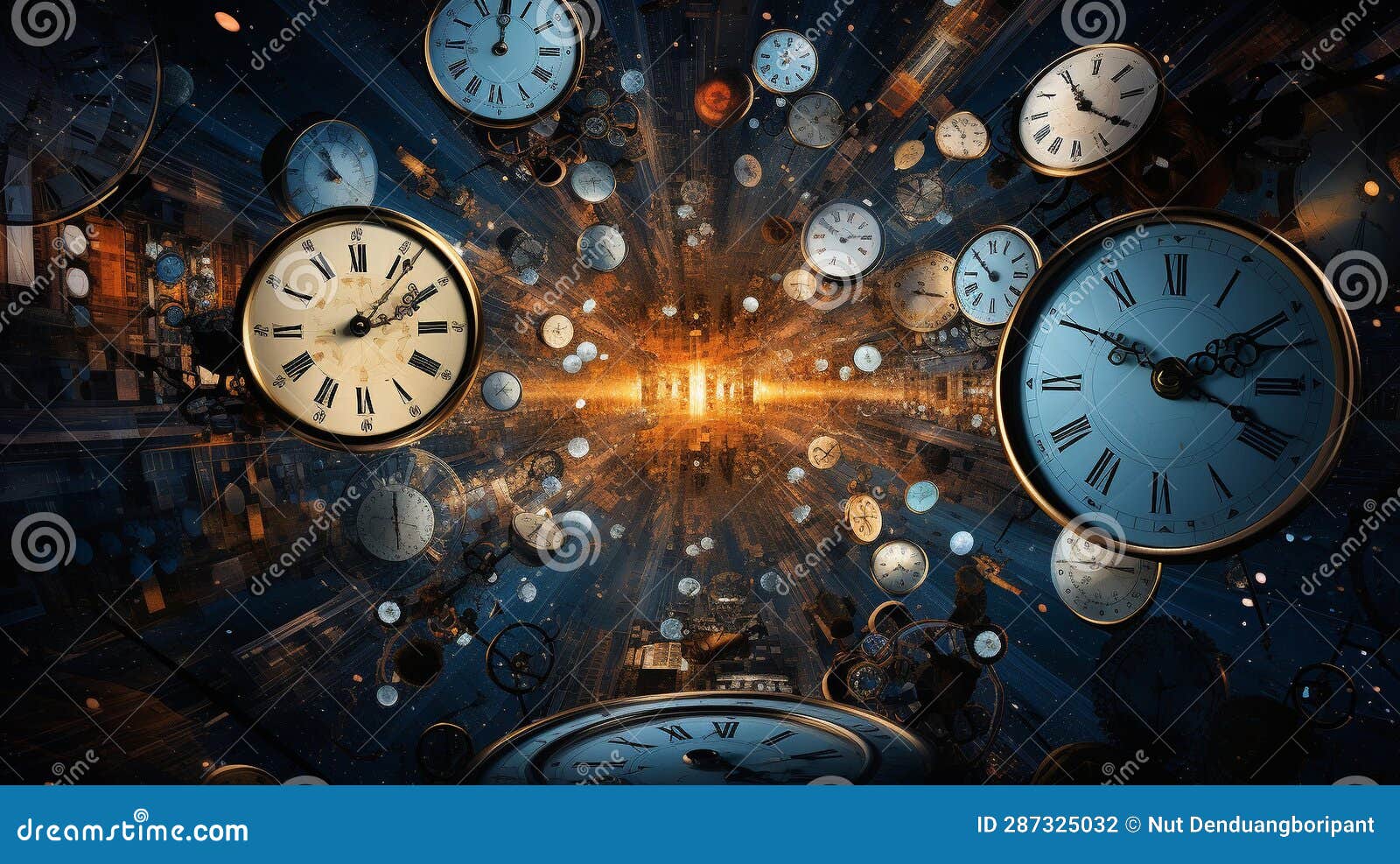 Temporal Convergence: Time-Warping Kaleidoscope Stock Photo - Image of ...