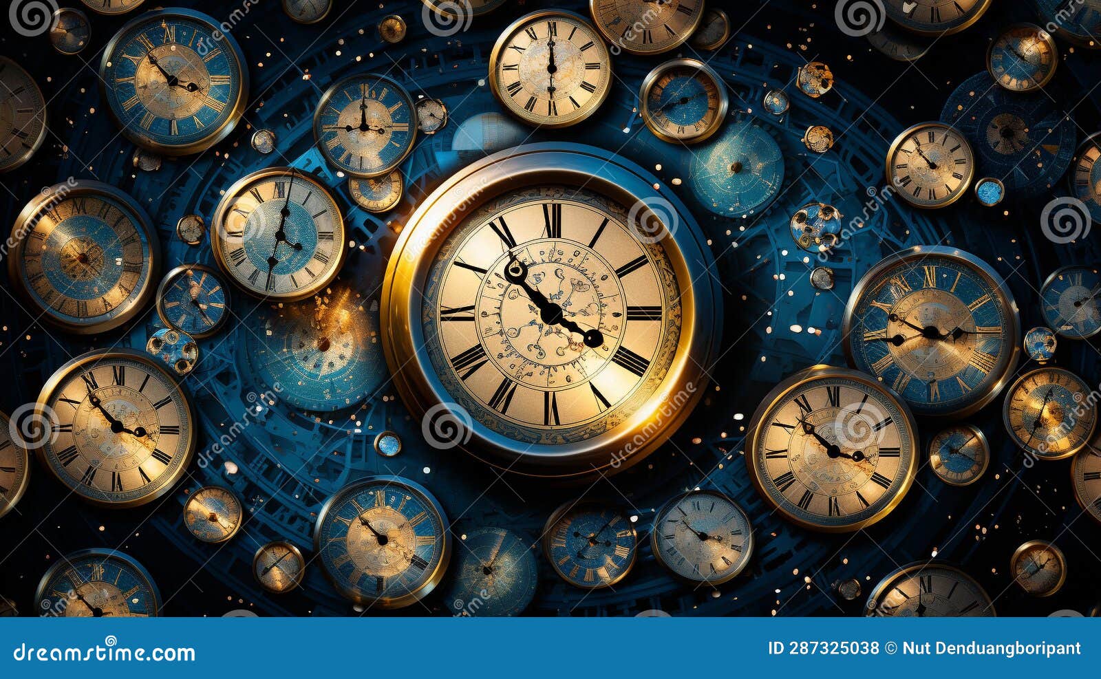 Temporal Convergence: Time-Warping Kaleidoscope Stock Illustration ...
