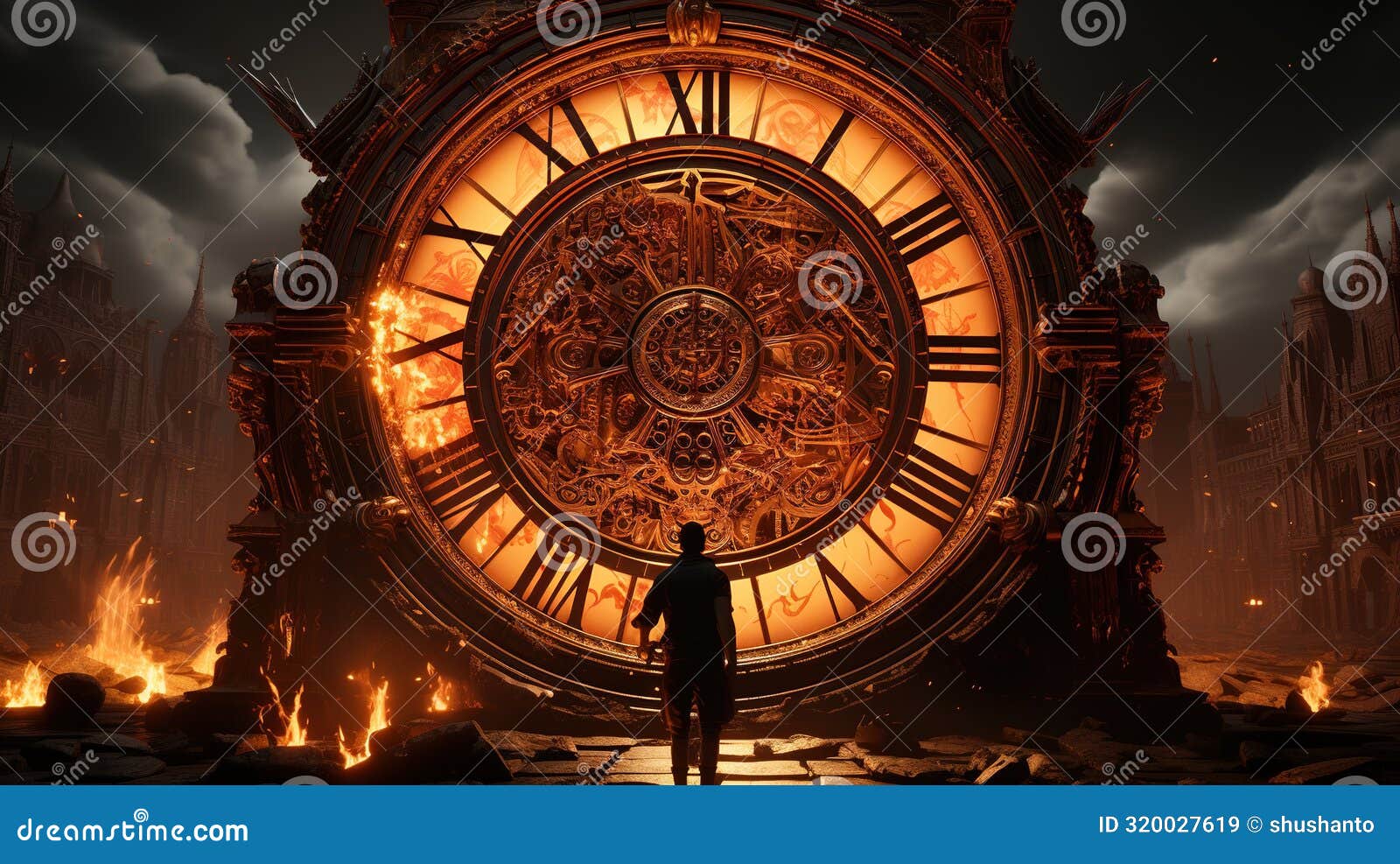 Temporal Illusions Beyond the Clockwork of Time Stock Illustration ...