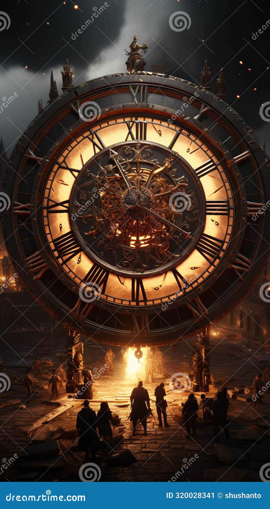 Temporal Illusions Beyond the Clockwork of Time Stock Illustration ...