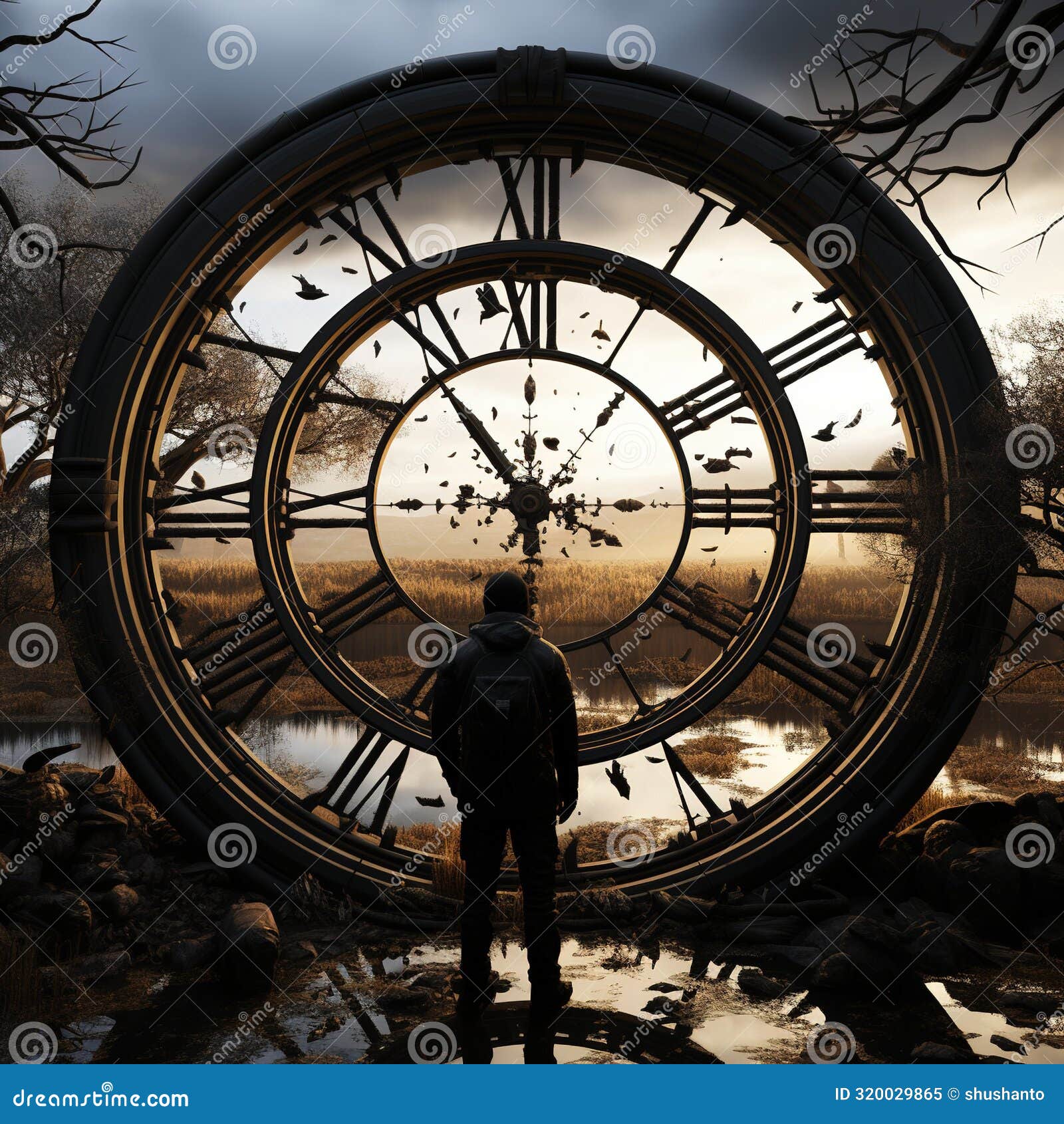 Temporal Illusions Beyond the Clockwork of Time Stock Illustration ...