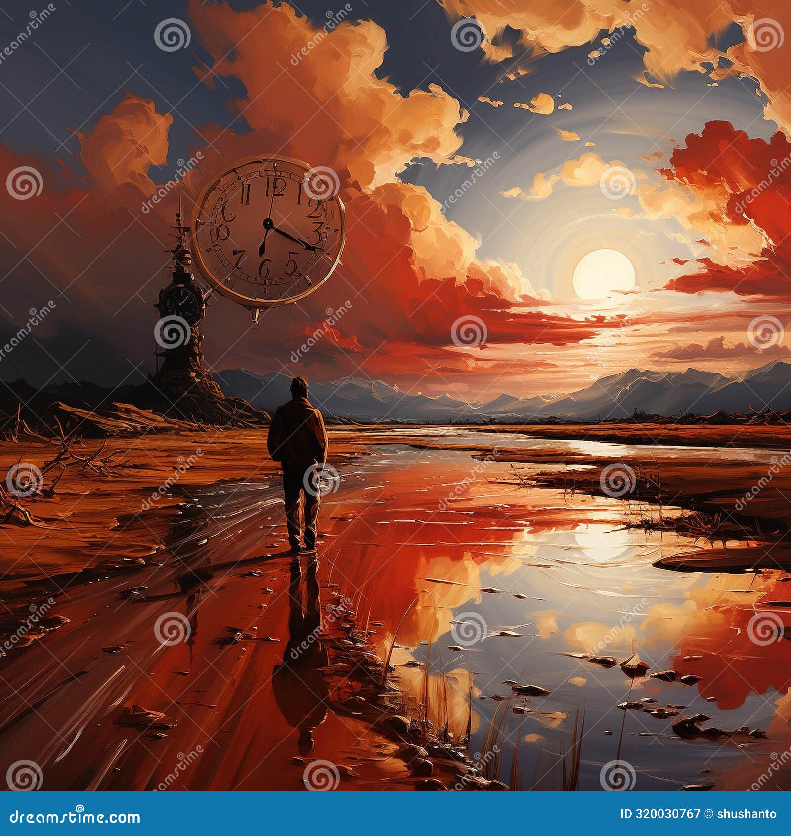 Temporal Illusions Beyond the Clockwork of Time Stock Illustration ...