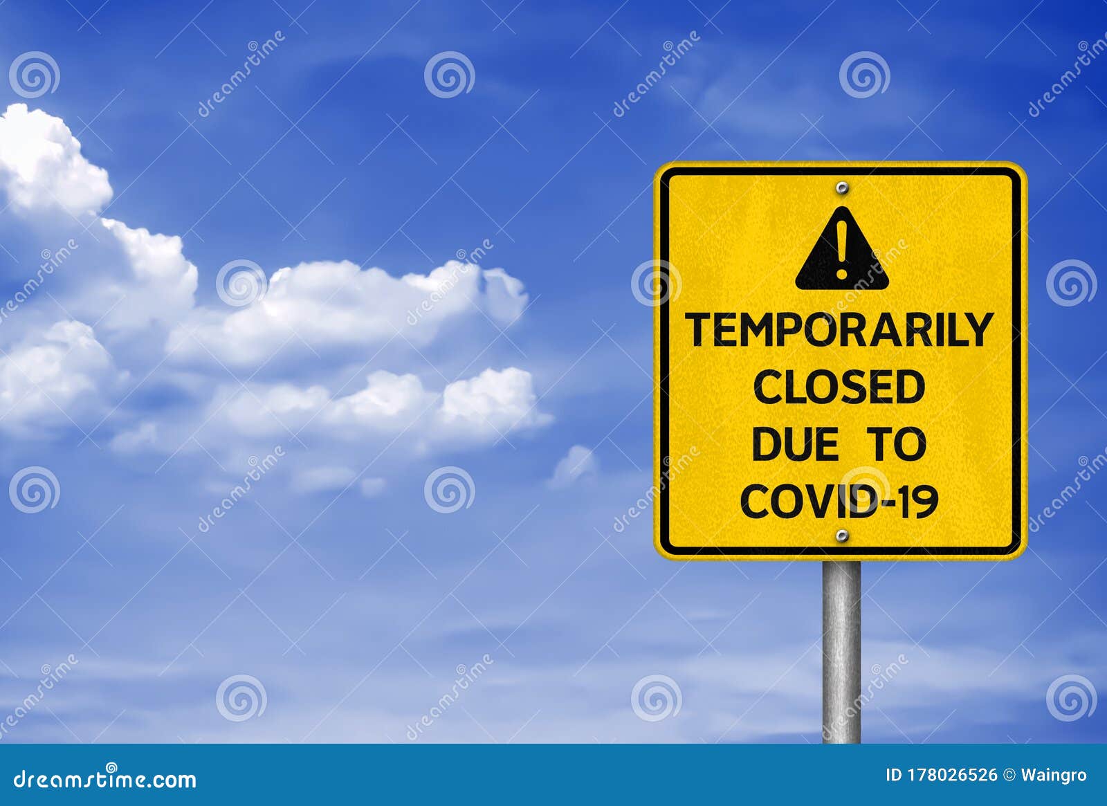 Temporarily Closed - Road Sign Information Stock Photo - Image of ...