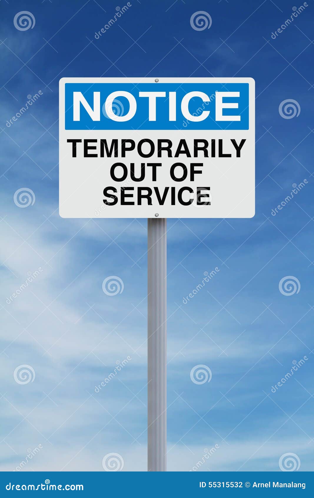 Temporarily Out of Service stock photo. Image of order - 55315532