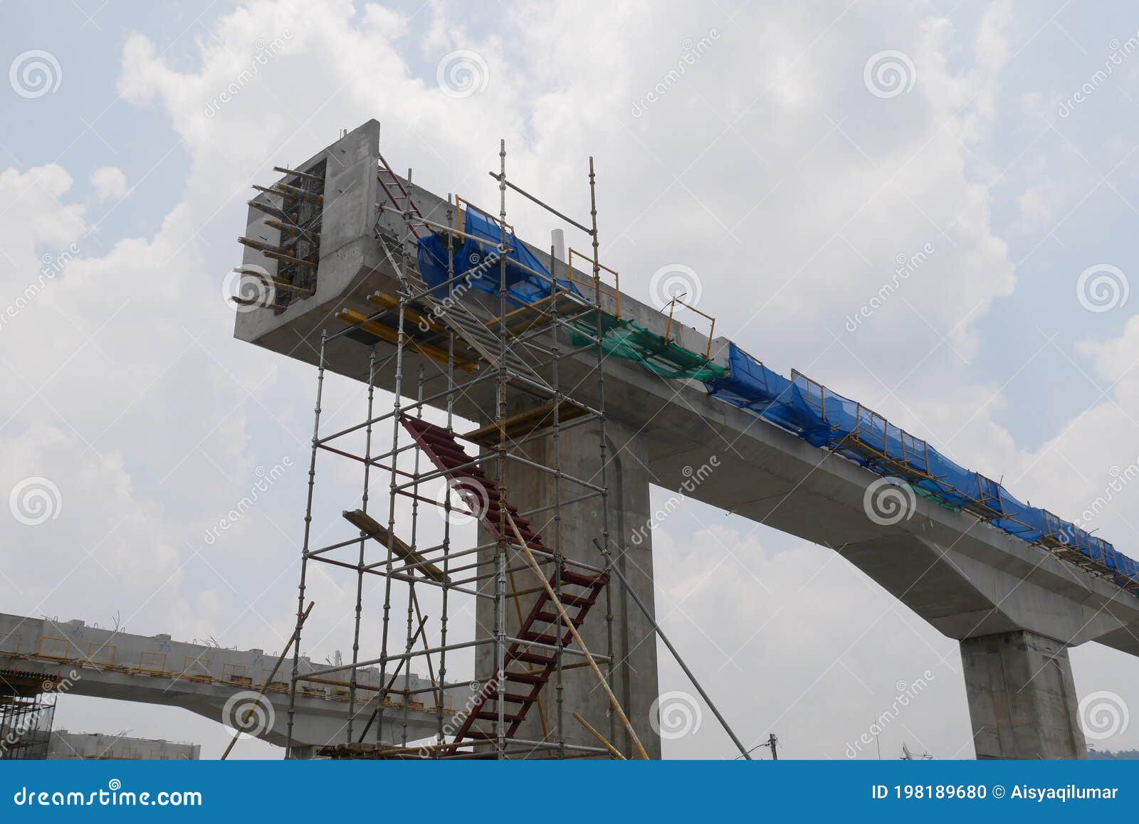 Temporary Access and Metal Staircase Made from Staging, Scaffolding and ...
