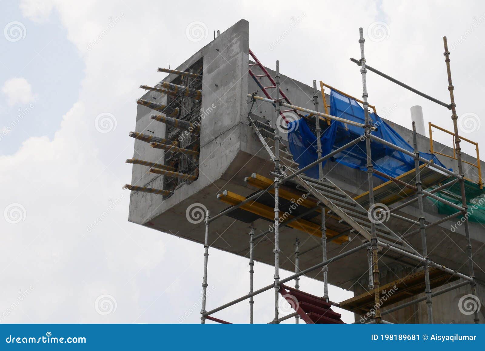 Temporary Access and Metal Staircase Made from Staging, Scaffolding and ...