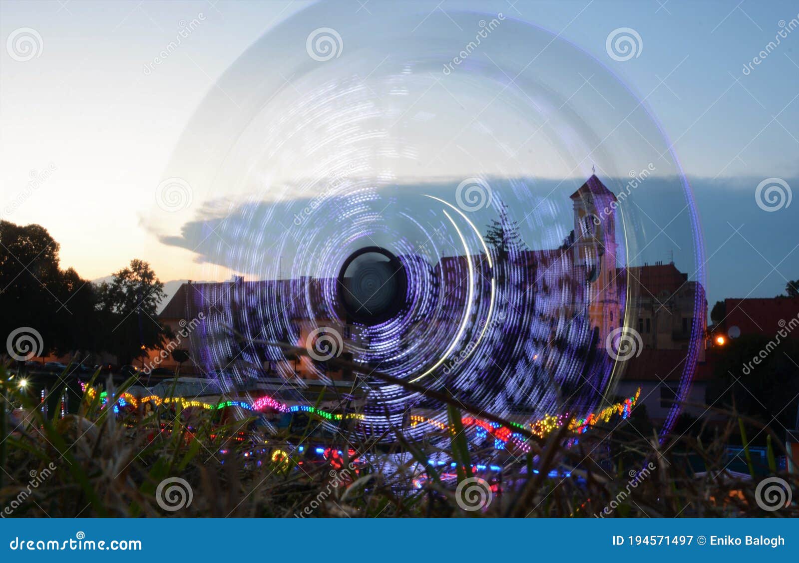 Temporary Amusement Park in Varazdin Town Stock Image - Image of ...