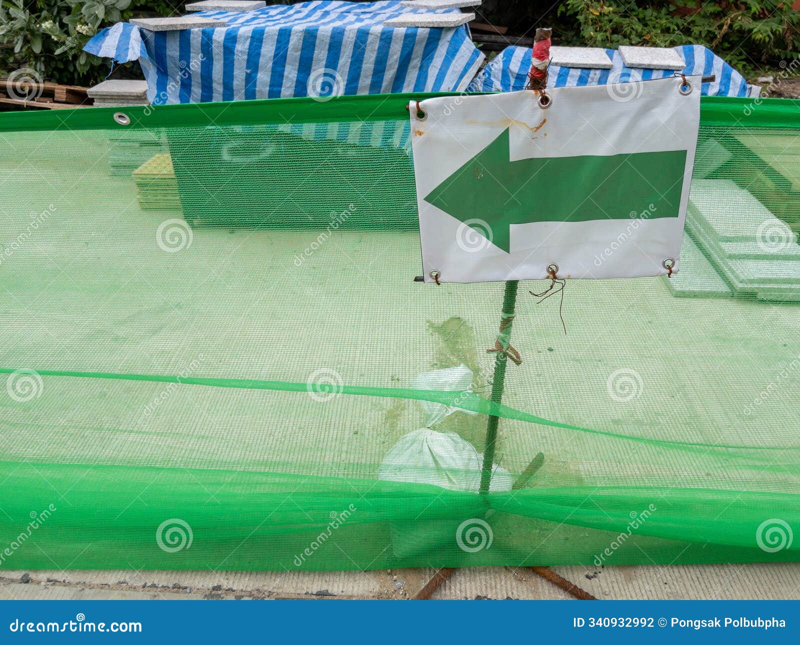 The Temporary Arrow Symbol for the Direction Stock Photo - Image of ...