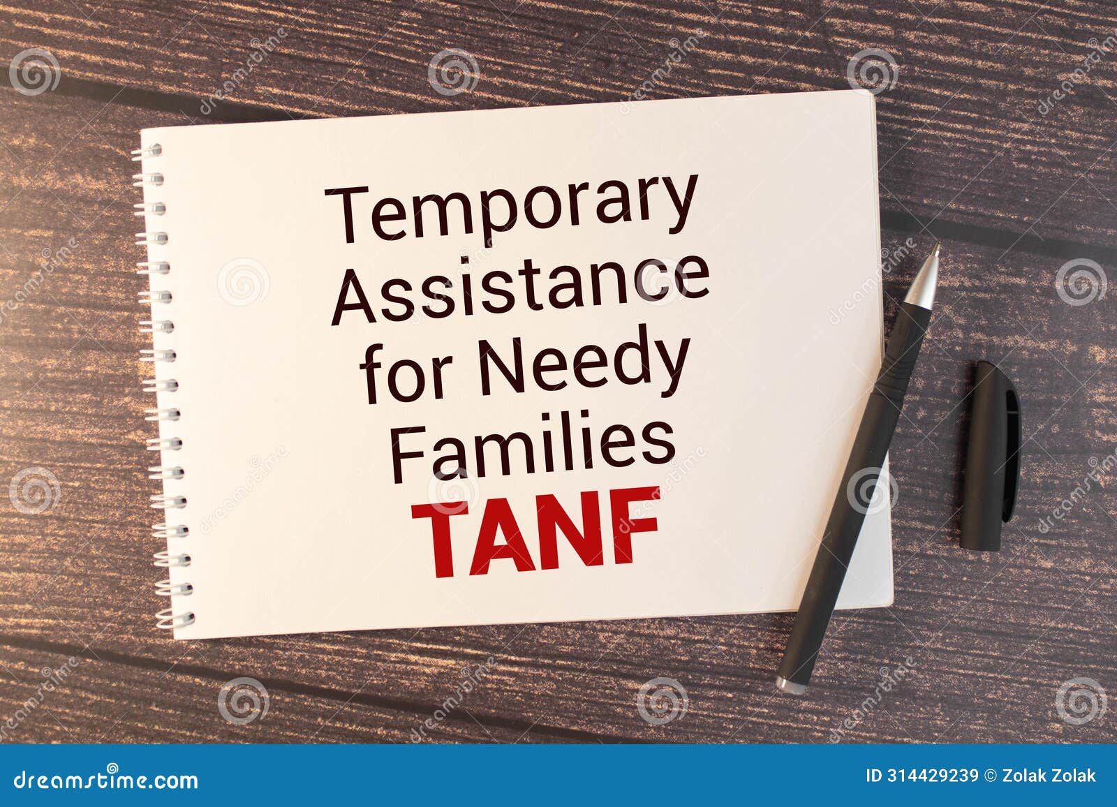 Temporary Assistance for Needy Families TANF is Shown on a Photo Using ...