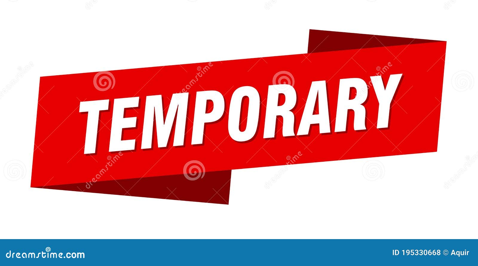 Temporary Banner Template. Ribbon Label Sign. Sticker Stock Vector ...