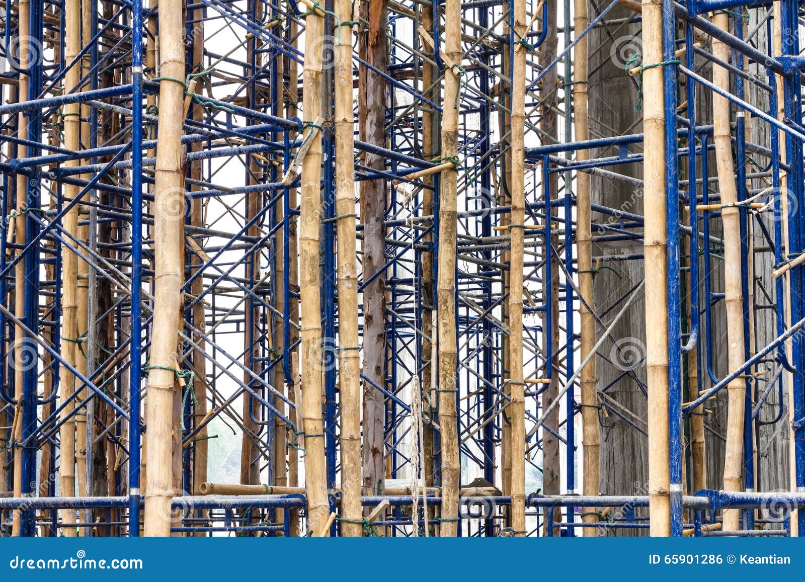 Temporary Bracing Scaffolding. Stock Photo - Image of construction ...