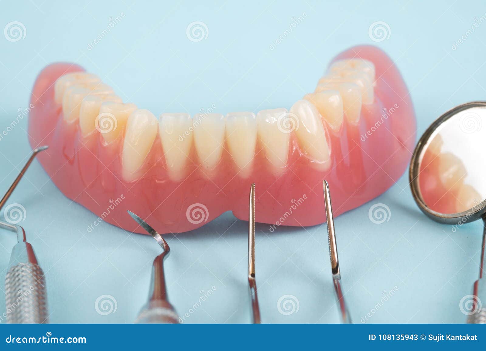 Temporary denture. stock image. Image of care, prosthetic - 108135943