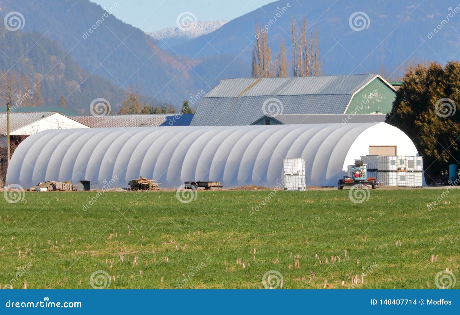 Temporary Farm Building stock photo. Image of building - 140407714