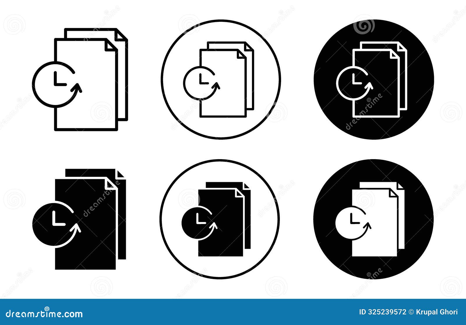 Temporary File Icon Outline Flat Icon Stock Illustration Illustration Of Simple White 325239572