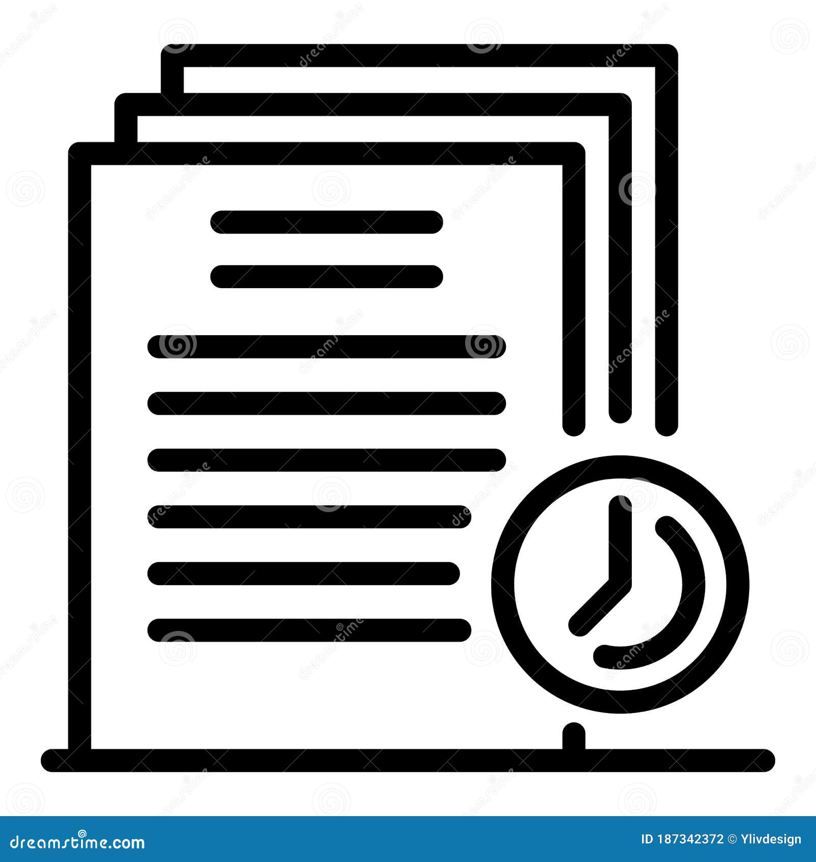 Temporary Files Icon, Outline Style Stock Vector - Illustration of ...