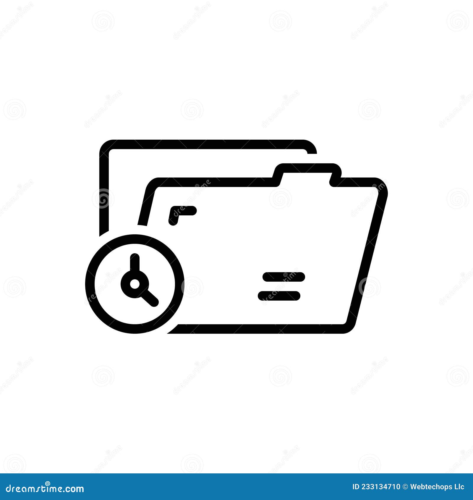 Black Line Icon for Temporary, Transitory and Format Stock Vector ...