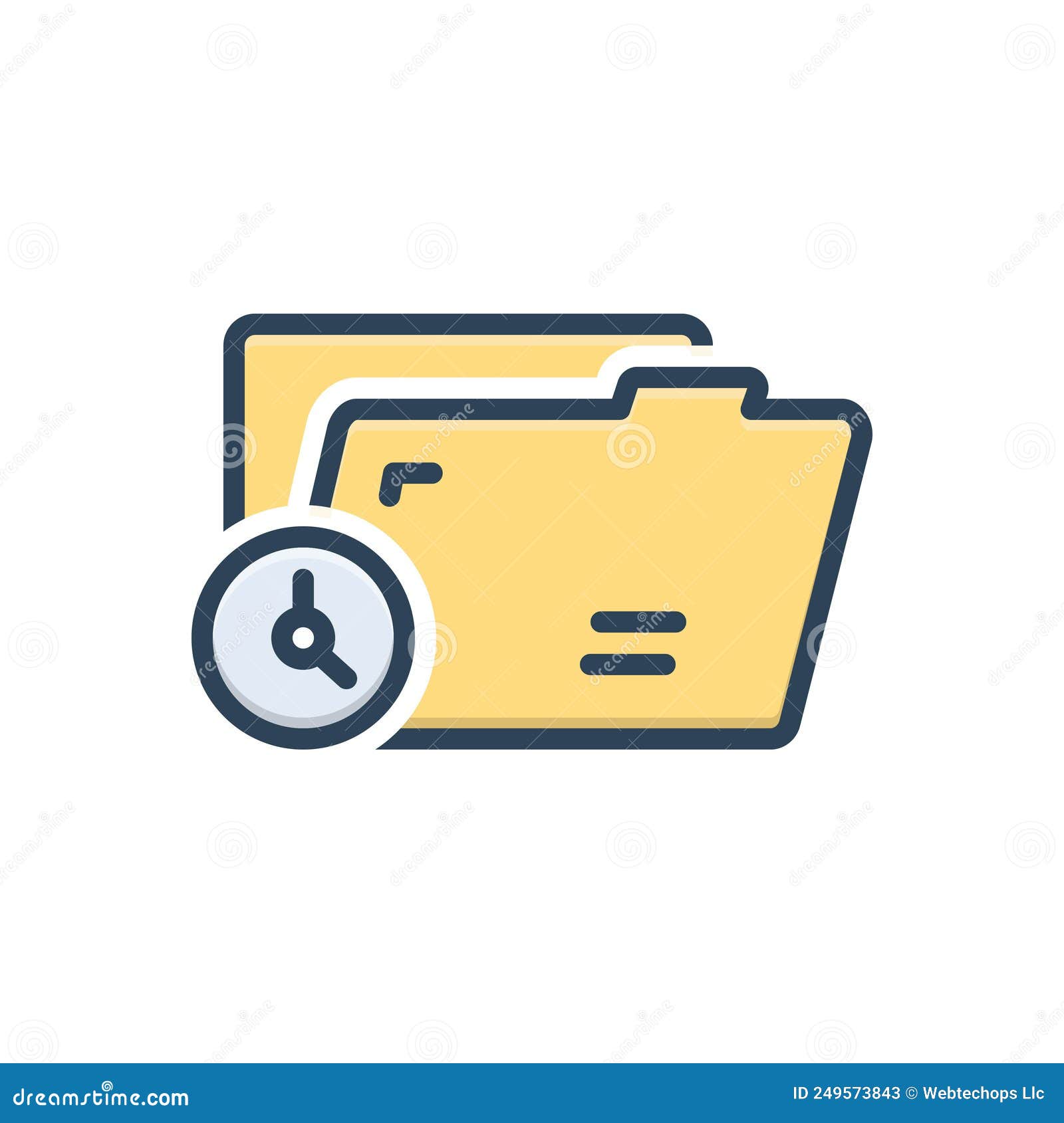 Color Illustration Icon for Temporary, Changeable and Transitory Stock ...