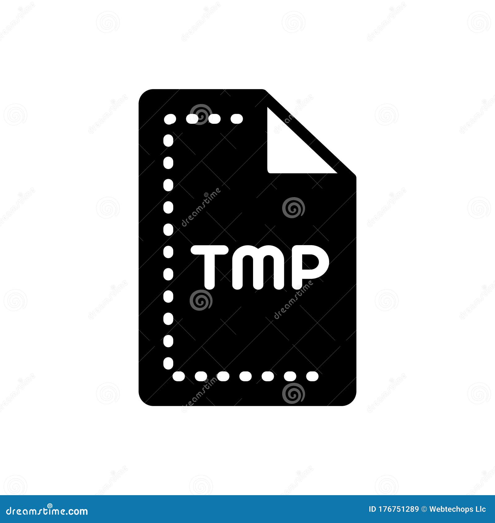Black Solid Icon for Temporary, Document and Archive Stock Vector ...