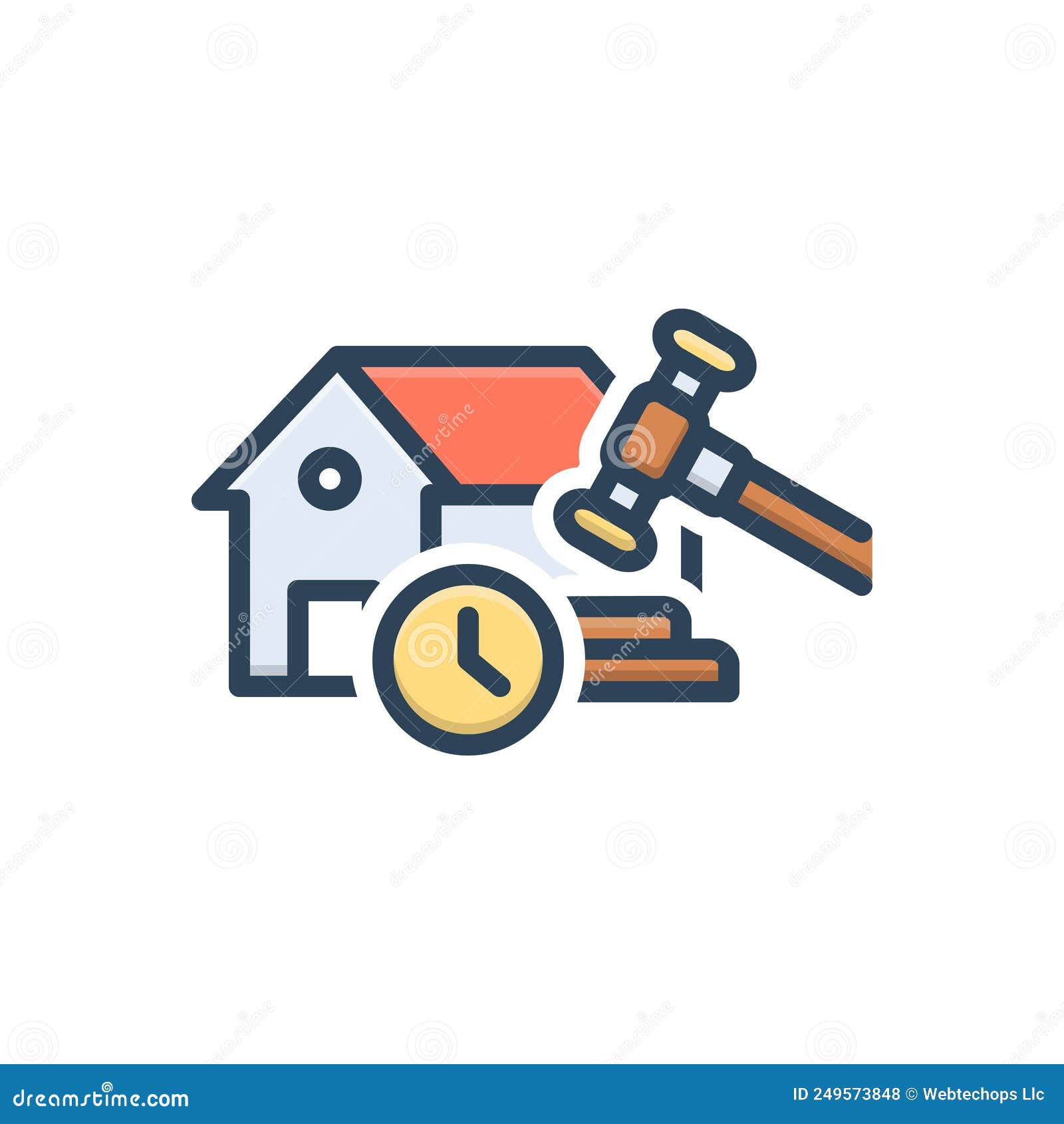 Color Illustration Icon for Temporary, Tempora and Makeshift Stock ...