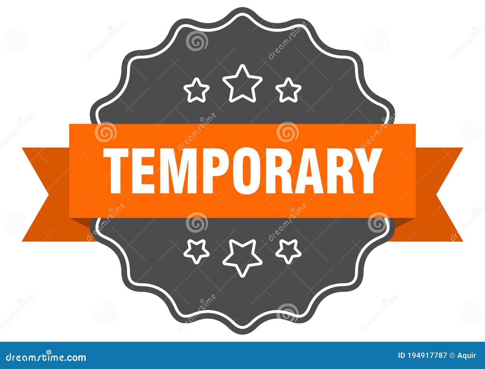 Temporary Label. Temporary Isolated Seal. Sticker. Sign Stock Vector ...