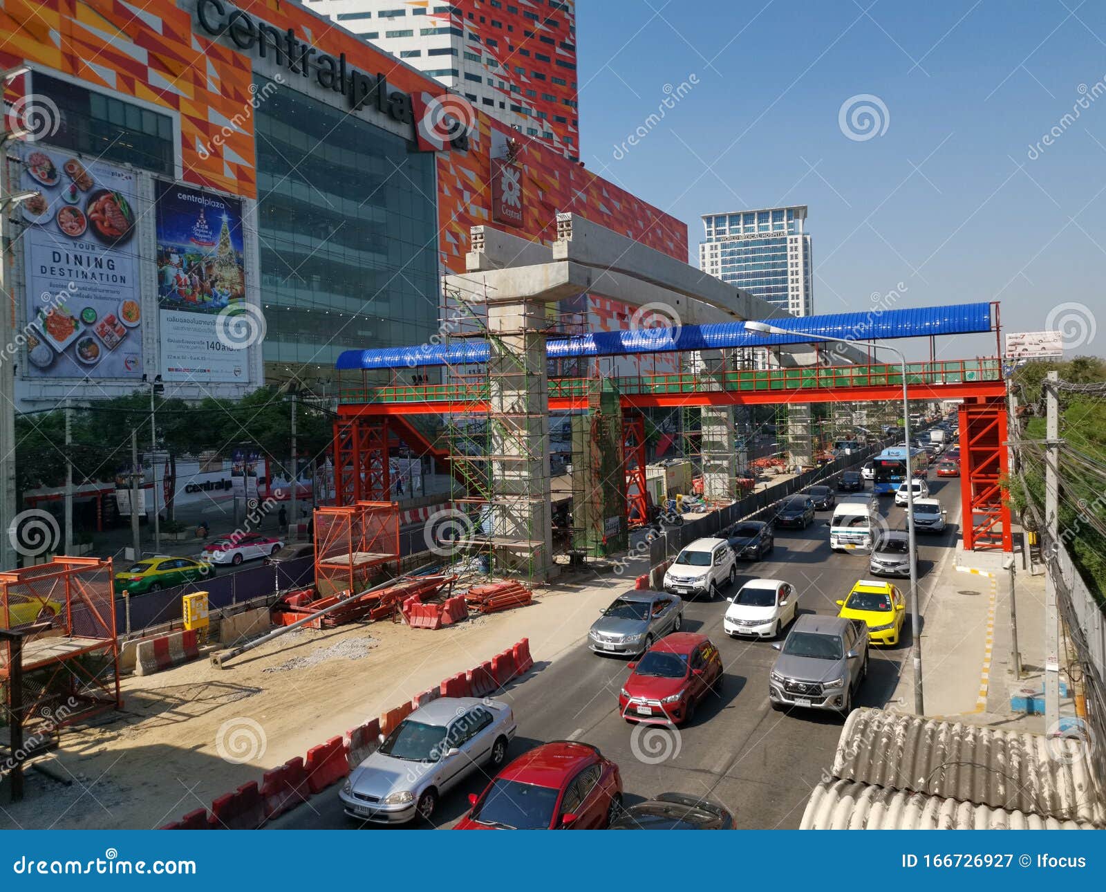 Temporary Metallic Pedestrian Flyover Editorial Photography - Image of ...