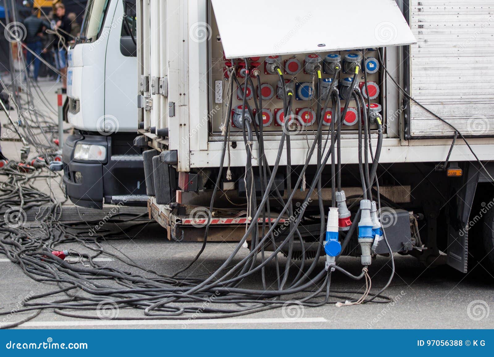 Temporary Outdoors Mobile Distribution Station Stock Photo - Image of ...