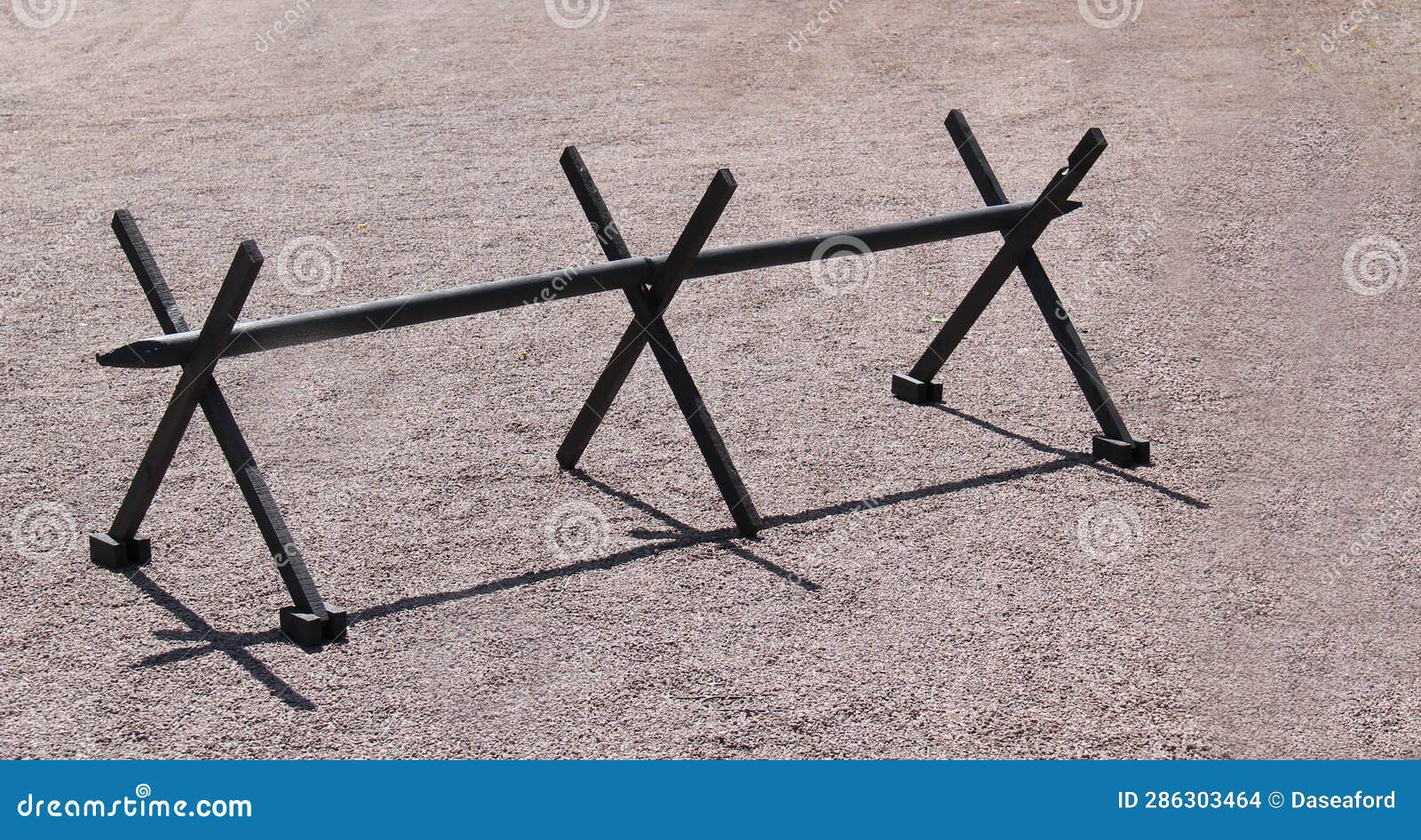 Temporary Road Barrier. stock photo. Image of table - 286303464