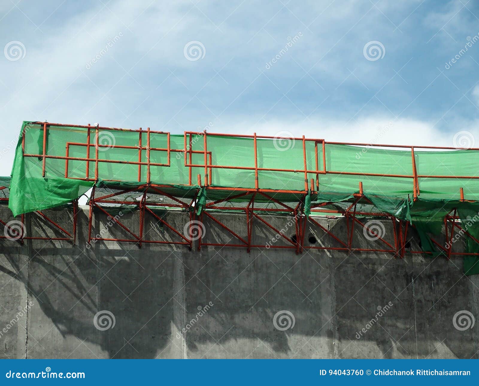 Temporary scaffolding stock photo. Image of installation - 94043760