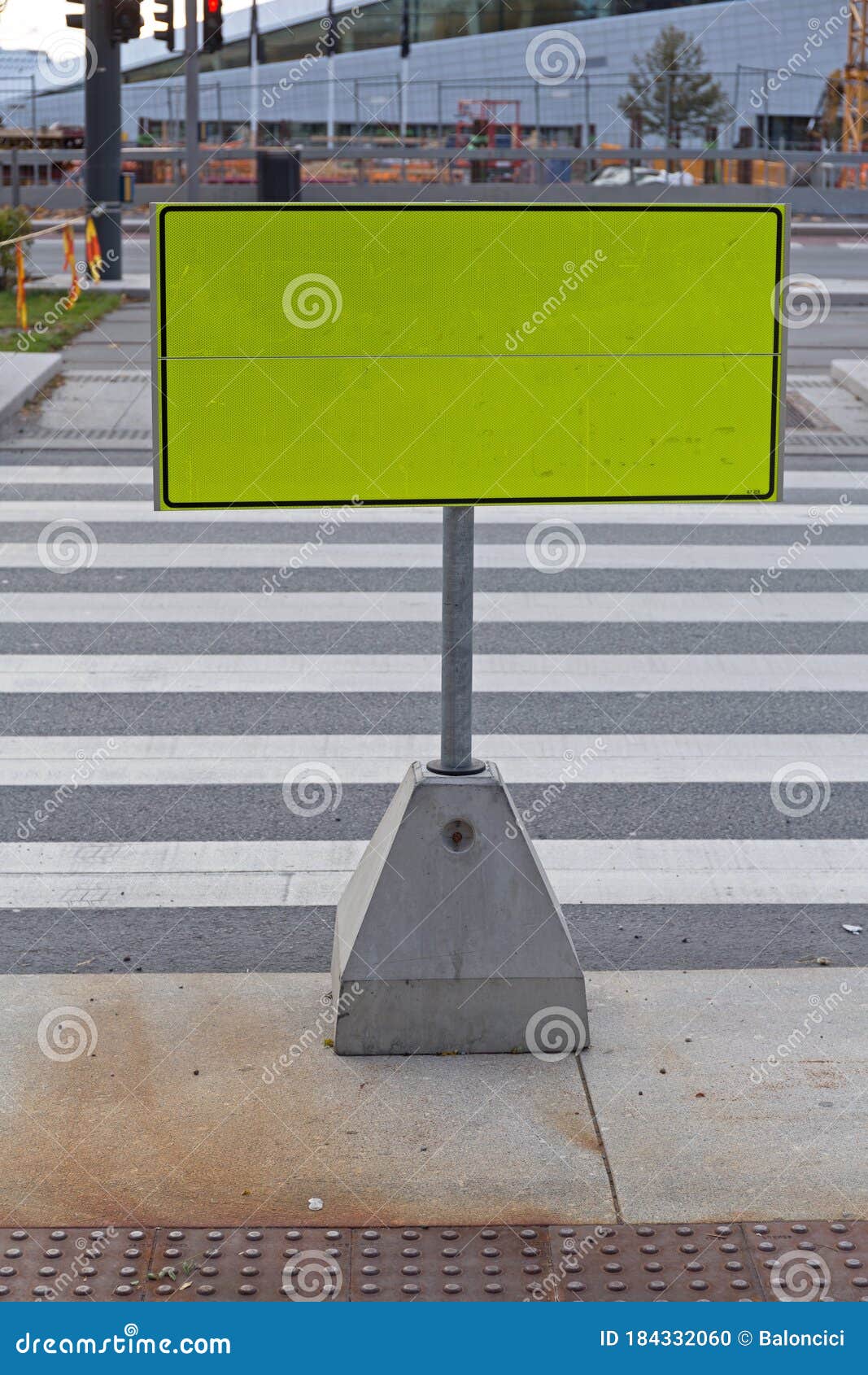 Temporary Sign stock photo. Image of caution, temporary - 184332060