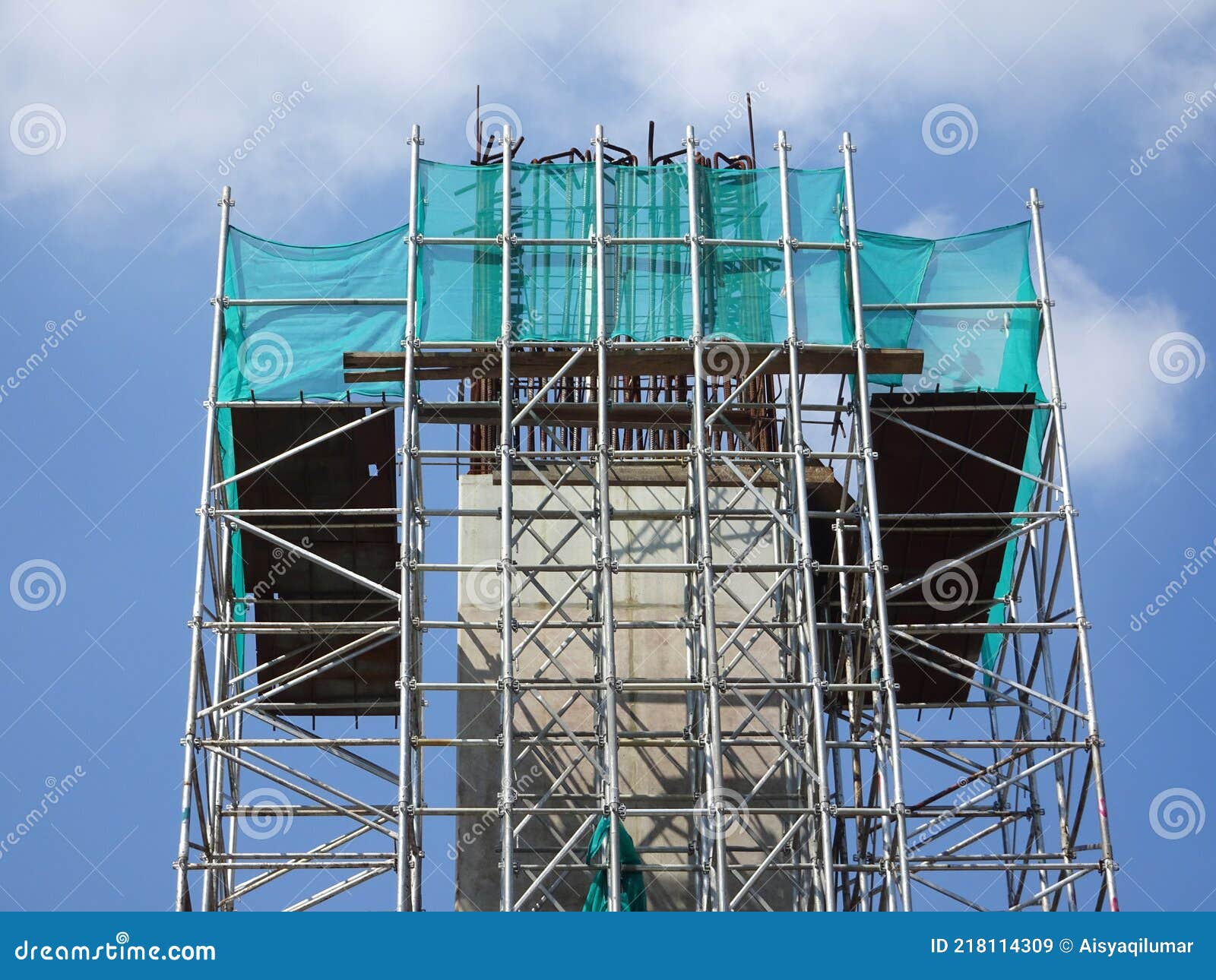 Temporary Staircase and Falsework are Used As a Temporary Support ...