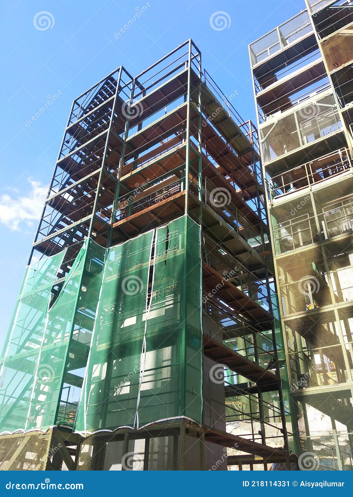 Temporary Staircase And Falsework Are Used As A Temporary Support ...