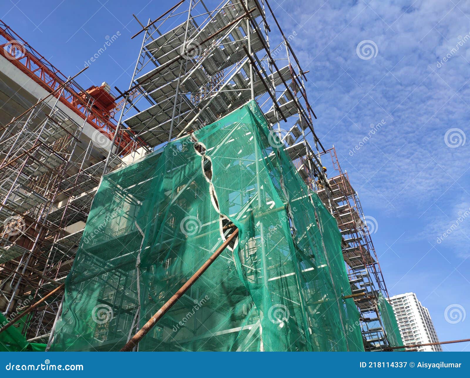 Temporary Staircase And Falsework Are Used As A Temporary Support ...