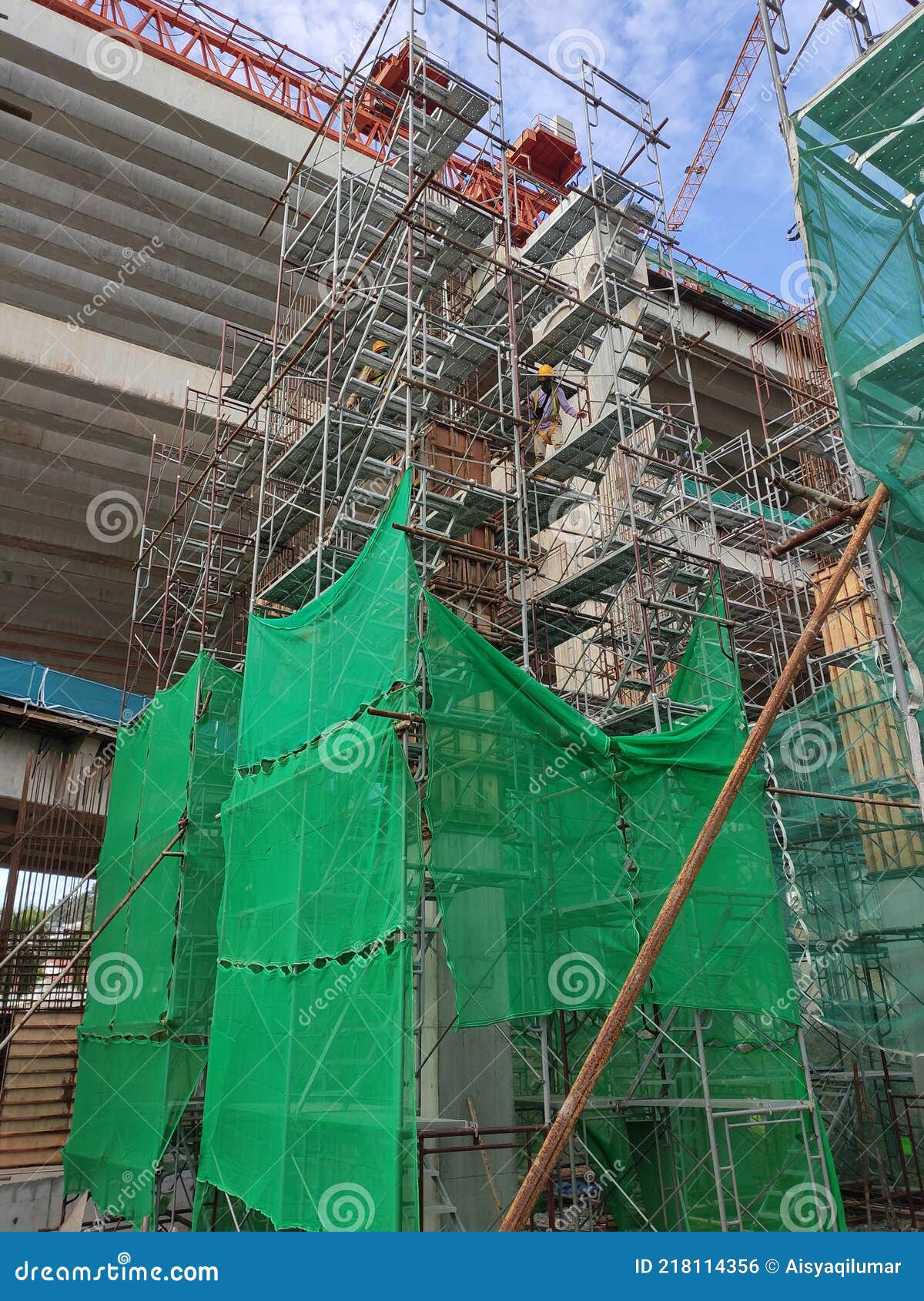Temporary Staircase and Falsework are Used As a Temporary Support ...
