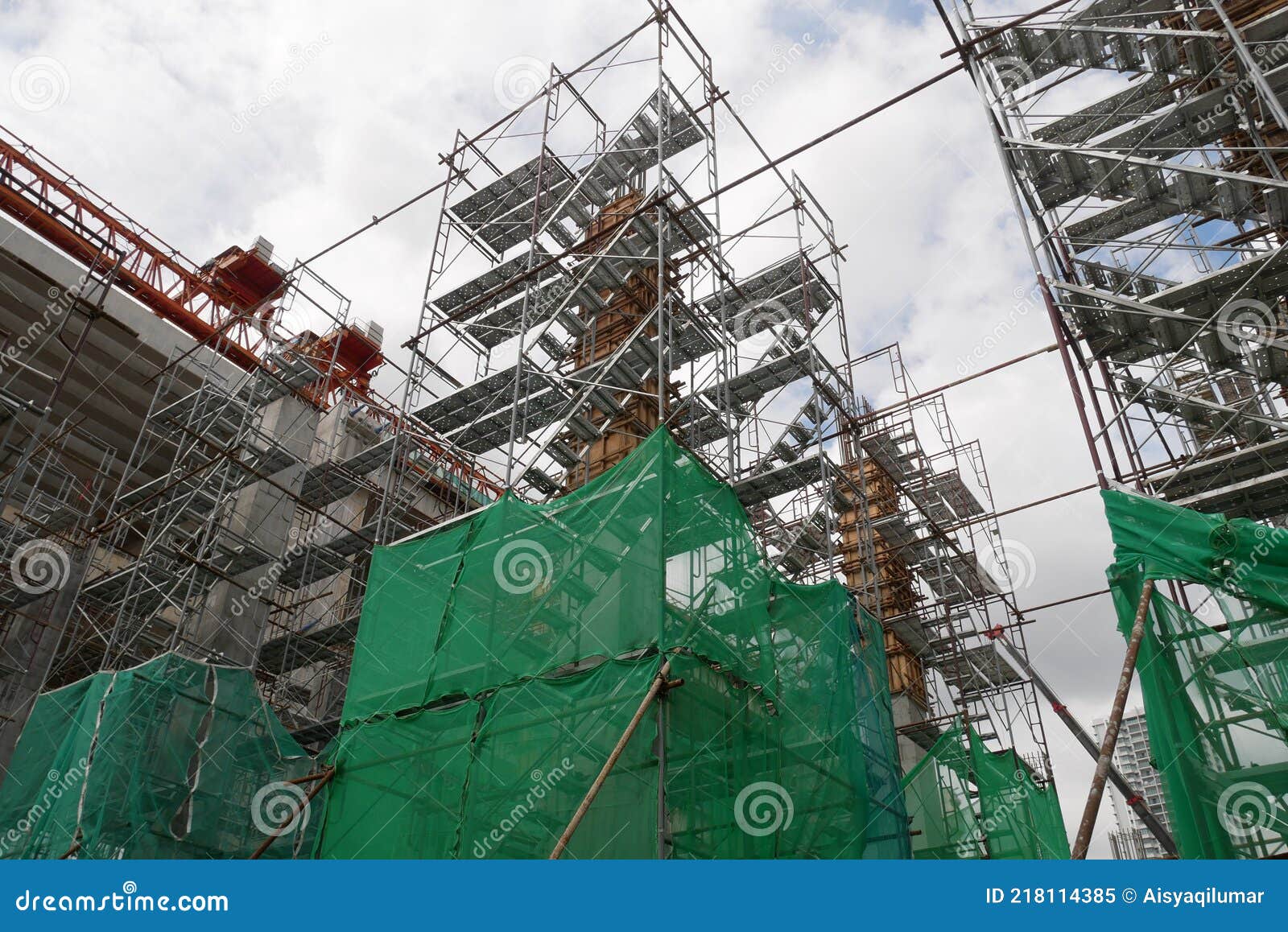 Temporary Staircase and Falsework are Used As a Temporary Support ...