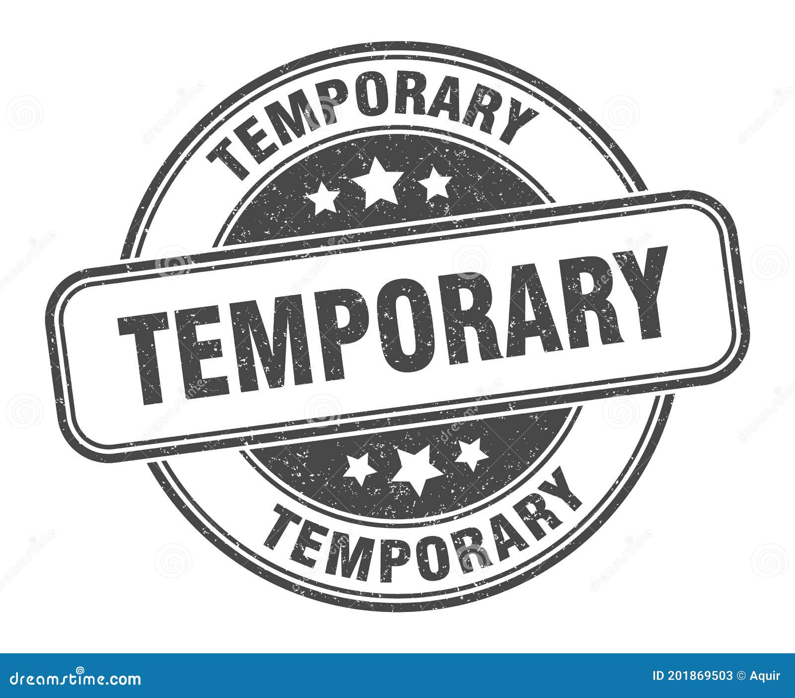 Temporary Stamp. Temporary Label. Round Grunge Sign Stock Vector ...