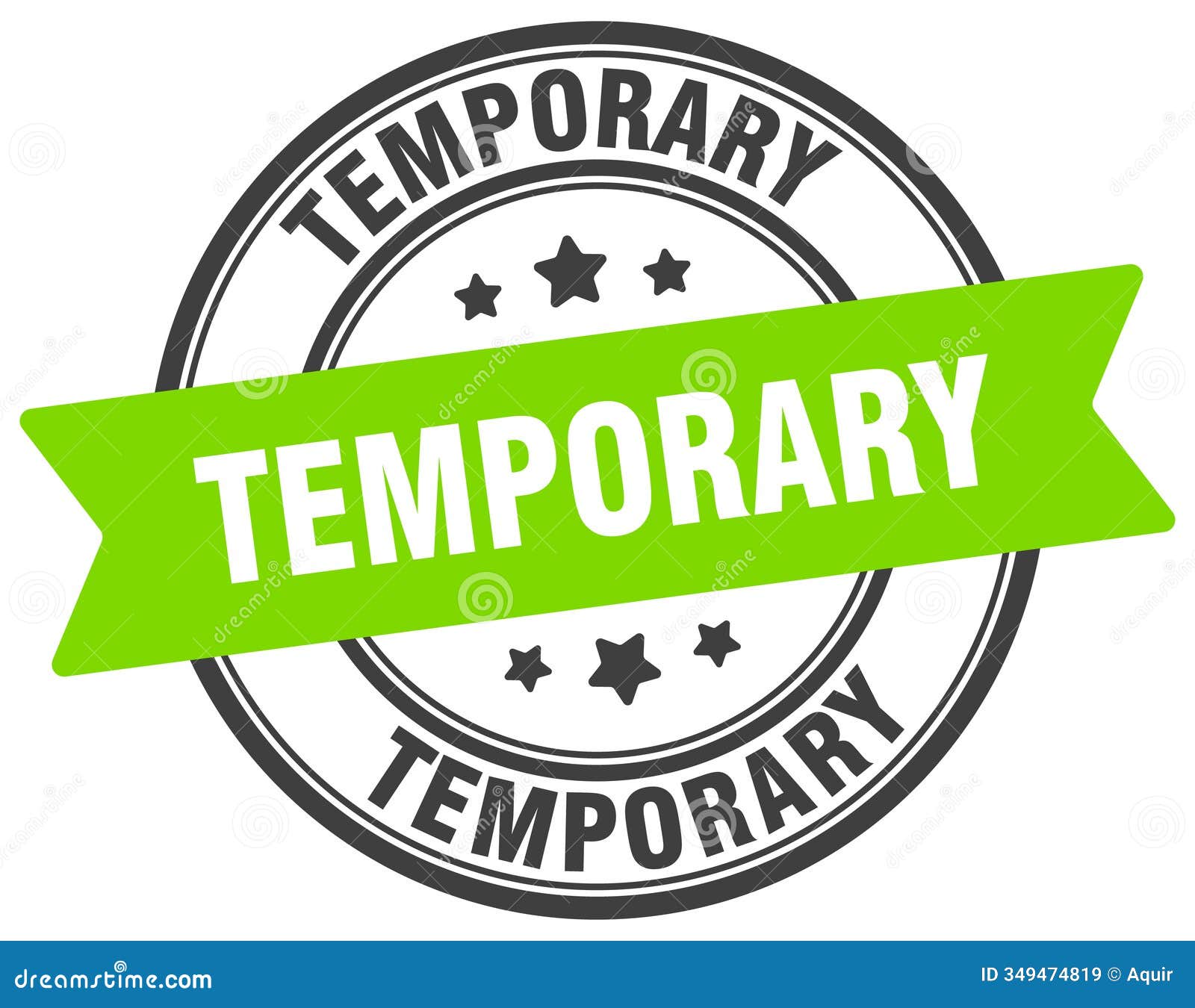 Temporary Stamp. Temporary Rectangular Stamp On White Background Vector ...