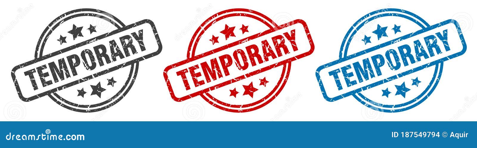 Temporary Stamp. Temporary Round Isolated Sign Stock Vector ...
