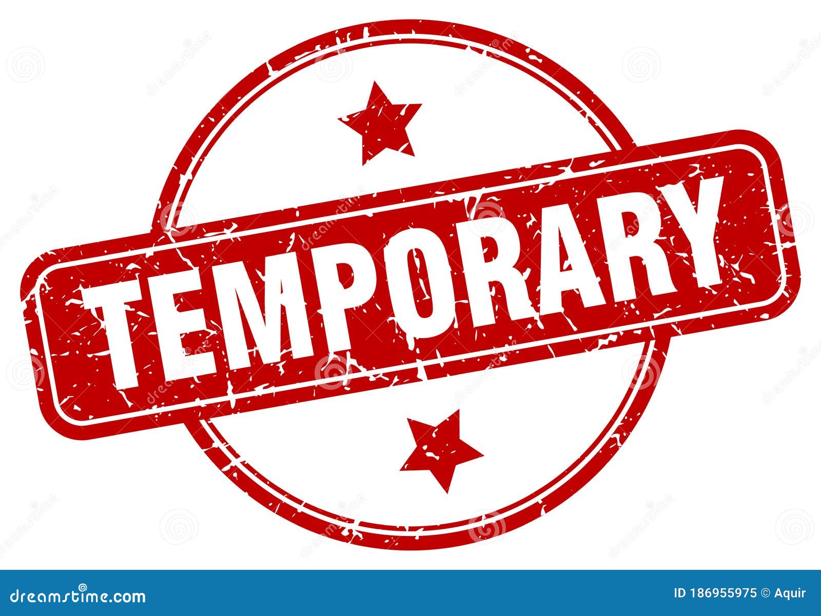 Temporary Stamp. Temporary Round Vintage Grunge Label Stock Vector ...