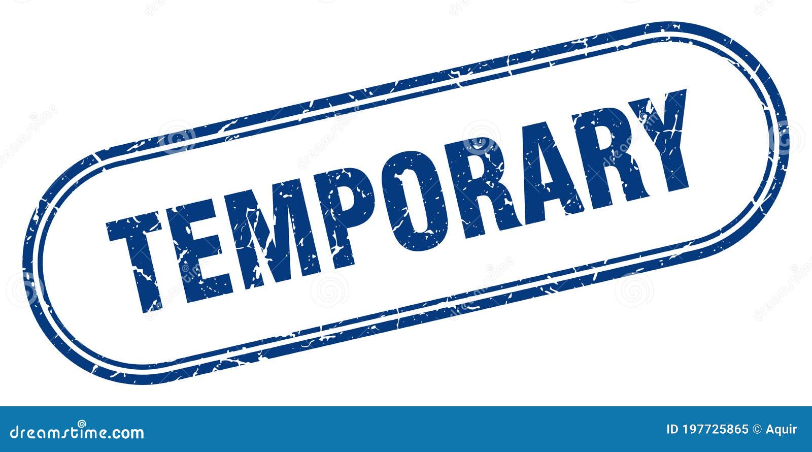 Temporary Stamp. Temporary Label On Transparent Background. Round Sign ...