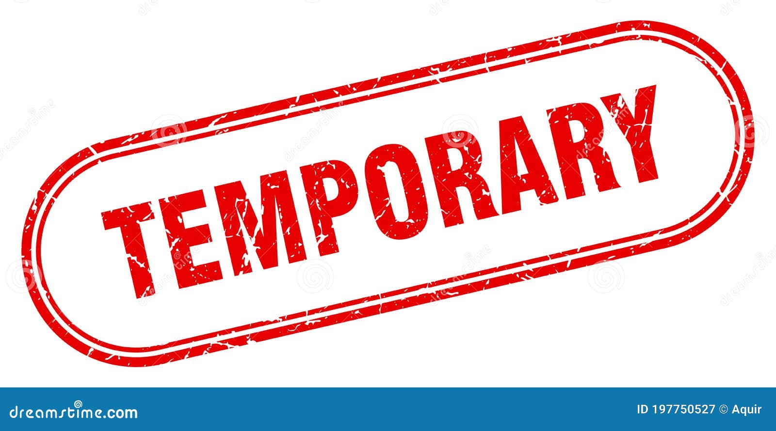 Temporary Stamp. Temporary Label On Transparent Background. Round Sign ...