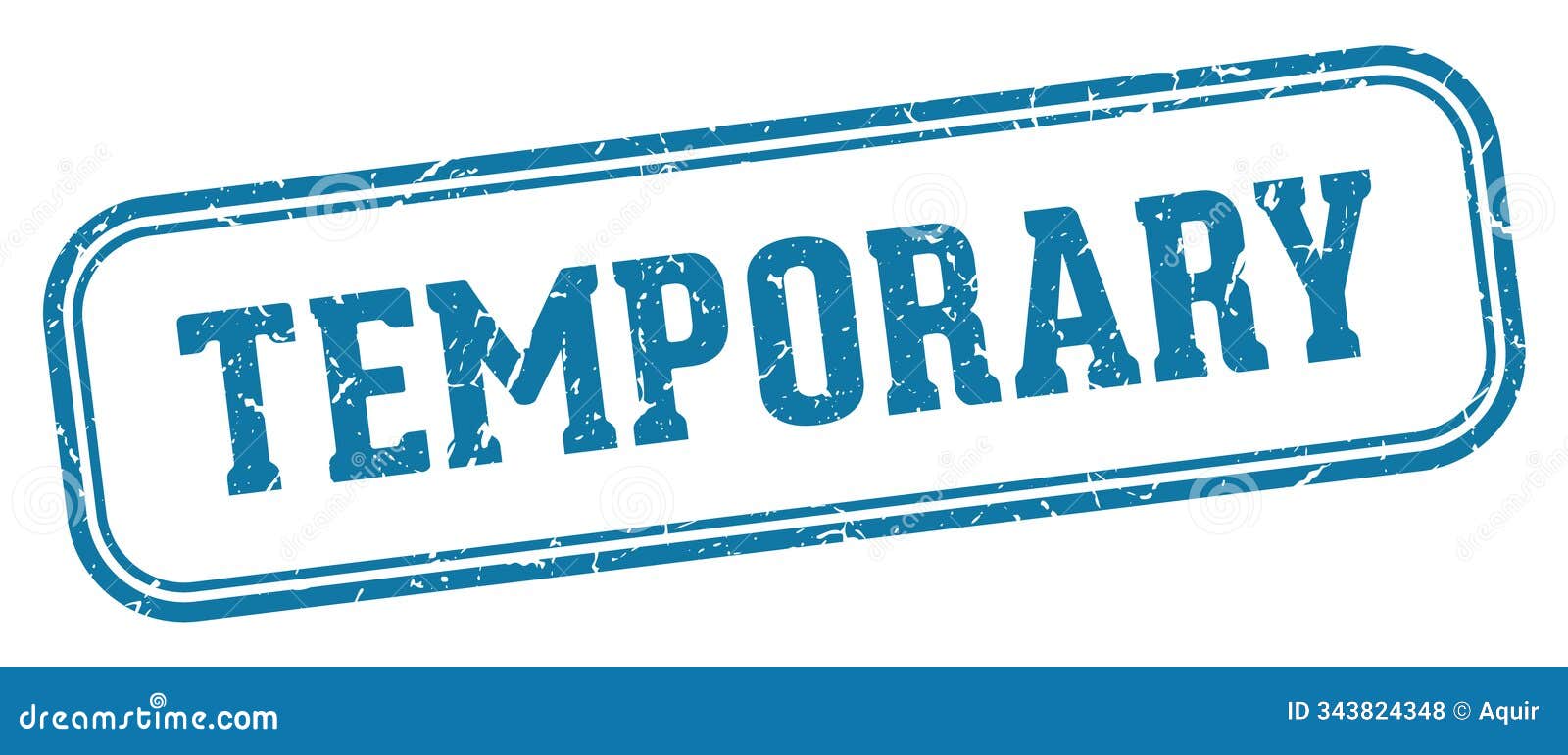 Temporary Stamp. Temporary Rectangular Stamp On White Background Vector ...