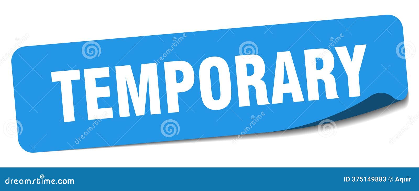 Temporary Sticker. Temporary Sign On Transparent Background Cartoon ...