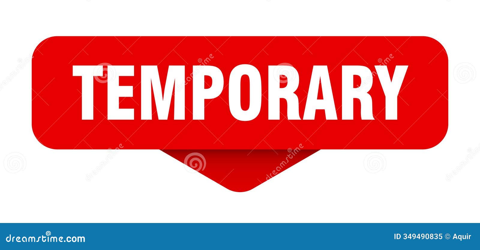 Temporary Sticker. Temporary Sign On Transparent Background Cartoon ...