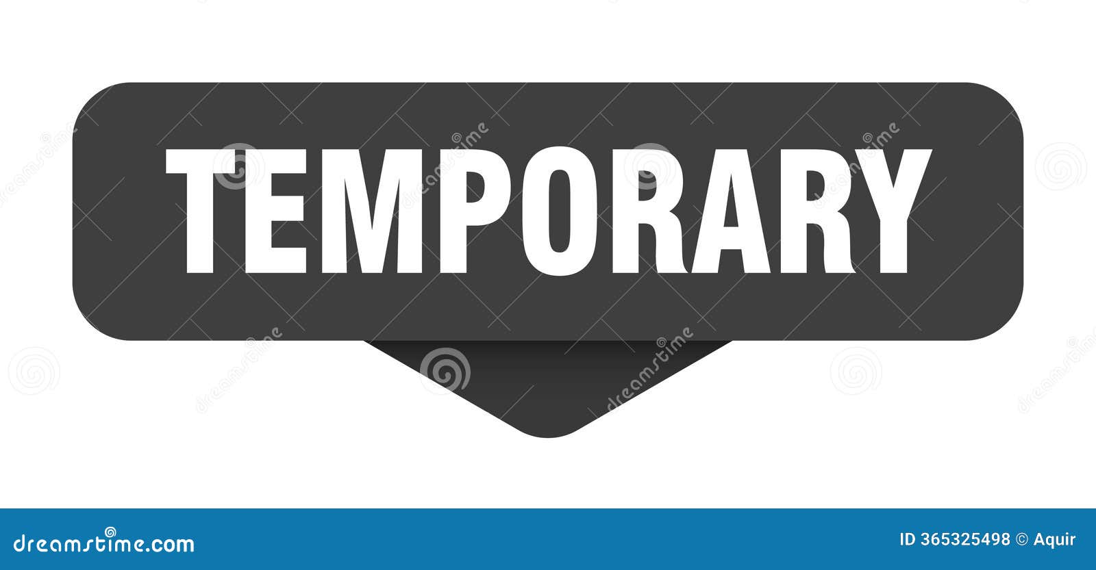 Temporary Sticker. Temporary Sign On Transparent Background Cartoon ...